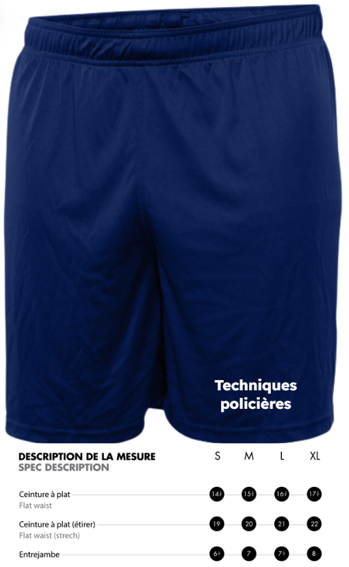 SHORT TECH POLICIERE MARINE SMALL